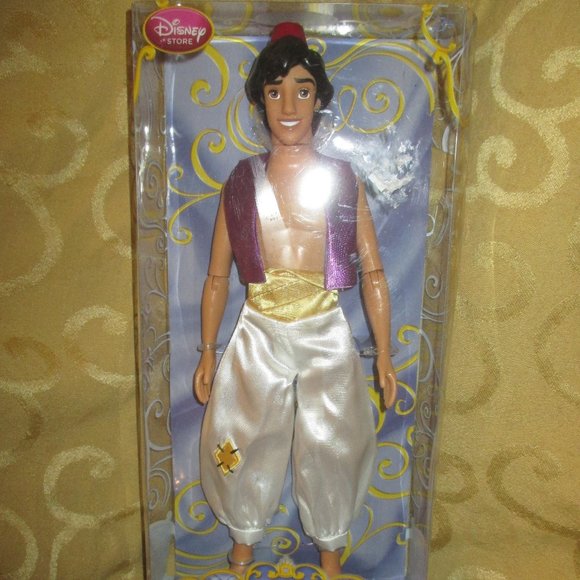 Disney | Toys | Disney Store Aladdin Doll 2 Tall Exclusive New In Box ...